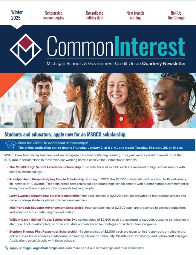 Winter 2025 Common Interest Newsletter from MSGCU